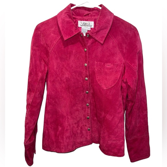 Aria | Jackets & Coats | Vintage Aria 0 Leather Hot Pink Jacket | Poshmark